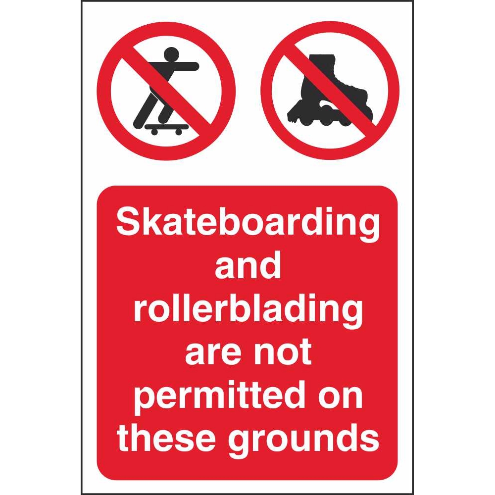 No Skateboarding No Rollerblading Signs | Community Safety Signs