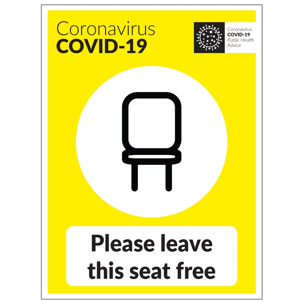 COVID-19 Please Leave This Seat Free Sign