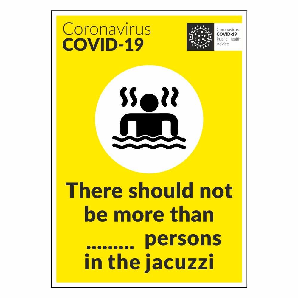 COVID-19 Jacuzzi Sign 2 Metres Apart Sign