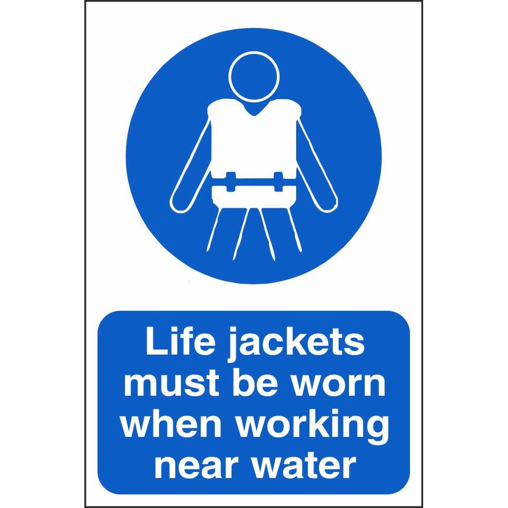 Life Jackets Must Be Worn Signs | Mandatory Construction Safety Signs
