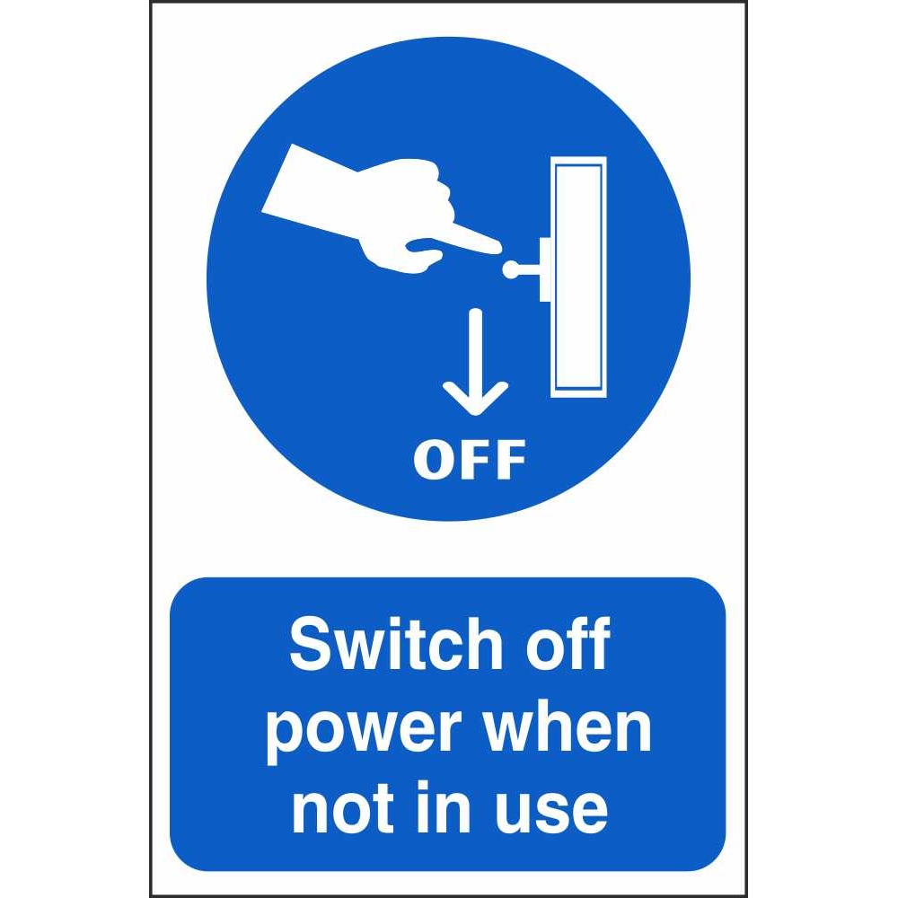 Switch Off Power Signs | Mandatory Construction Safety Signs Ireland Switch Off Power Signs | Mandatory Construction Safety Signs Ireland