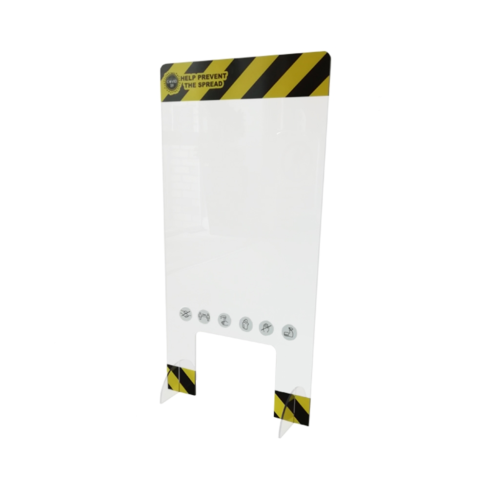 Coronavirus COVID-19 Sneeze Guard Perspex Portrait Social Distancing