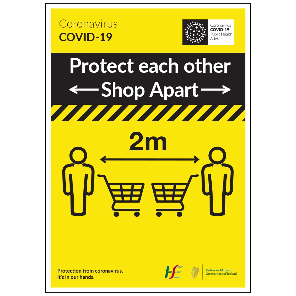 Coronavirus Shop Apart Sign Social Distancing Signage