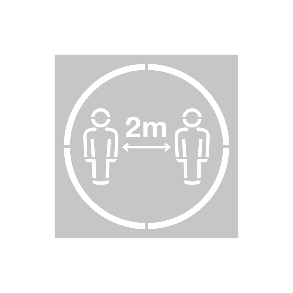Coronavirus Social Distancing Circular Stencil