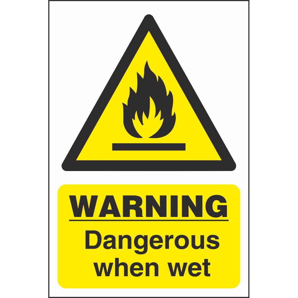Dangerous When Wet Warning Signs | Dangerous Goods Safety Signs