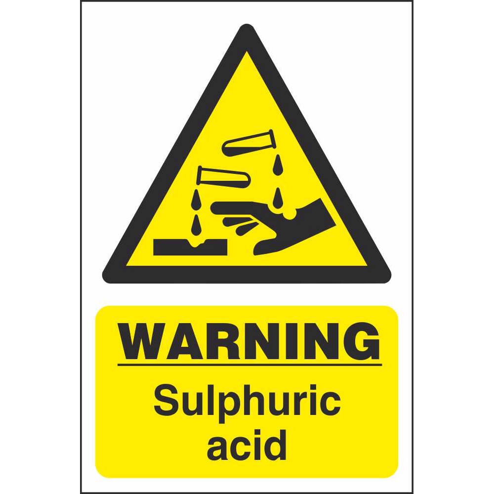 Sulphuric Acid Chemical Warning Signs Dangerous Goods Safety Signs