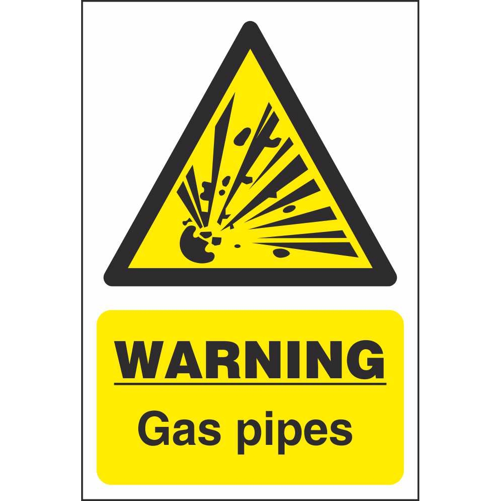 Gas Pipes Chemical Warning Signs | Dangerous Goods Safety Signs