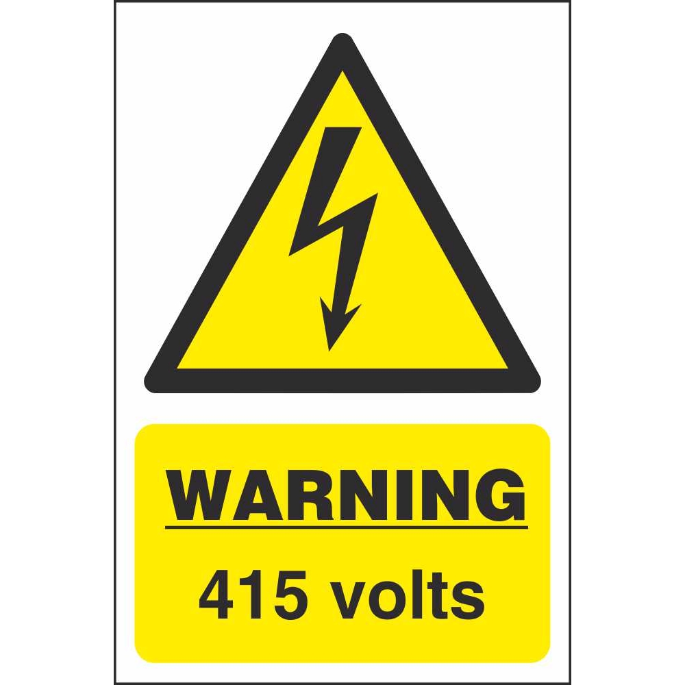 415 Volts Warning Signs | Electrical Hazard Safety Signs Ireland