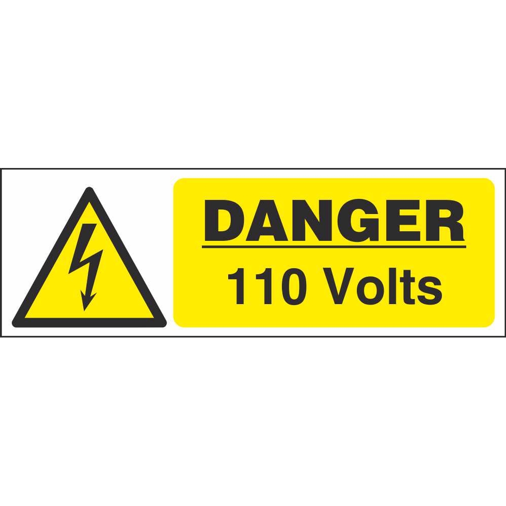 Danger 110 Volts Signs | Electrical Hazard Safety Signs Ireland