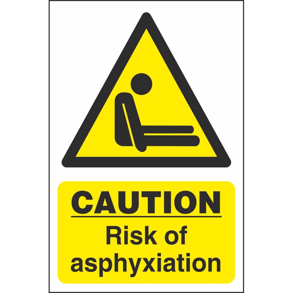 Caution Risk Of Asphyxiation Signs | Electrical Safety Warning Signs