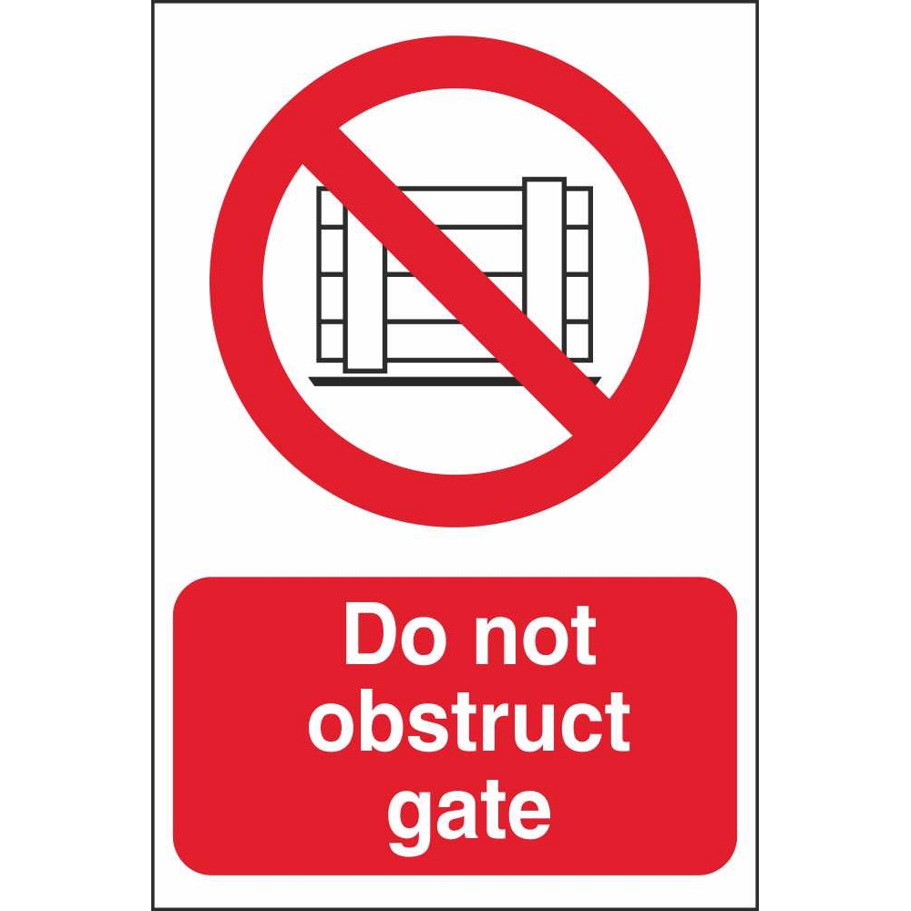 Do Not Obstruct Gate Signs | Prohibitory Farm Safety Signs Ireland