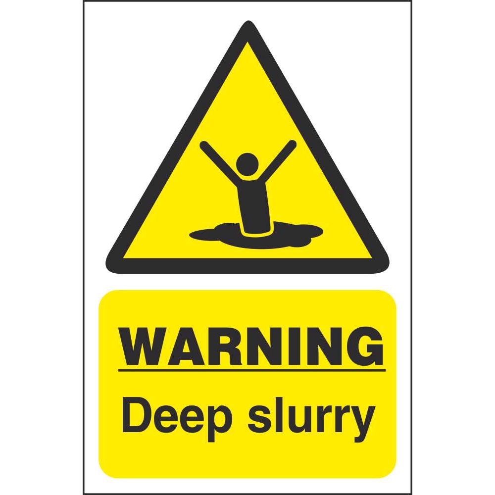 Warning Deep Slurry Farm Signs | Hazard Farm Safety Signs Ireland