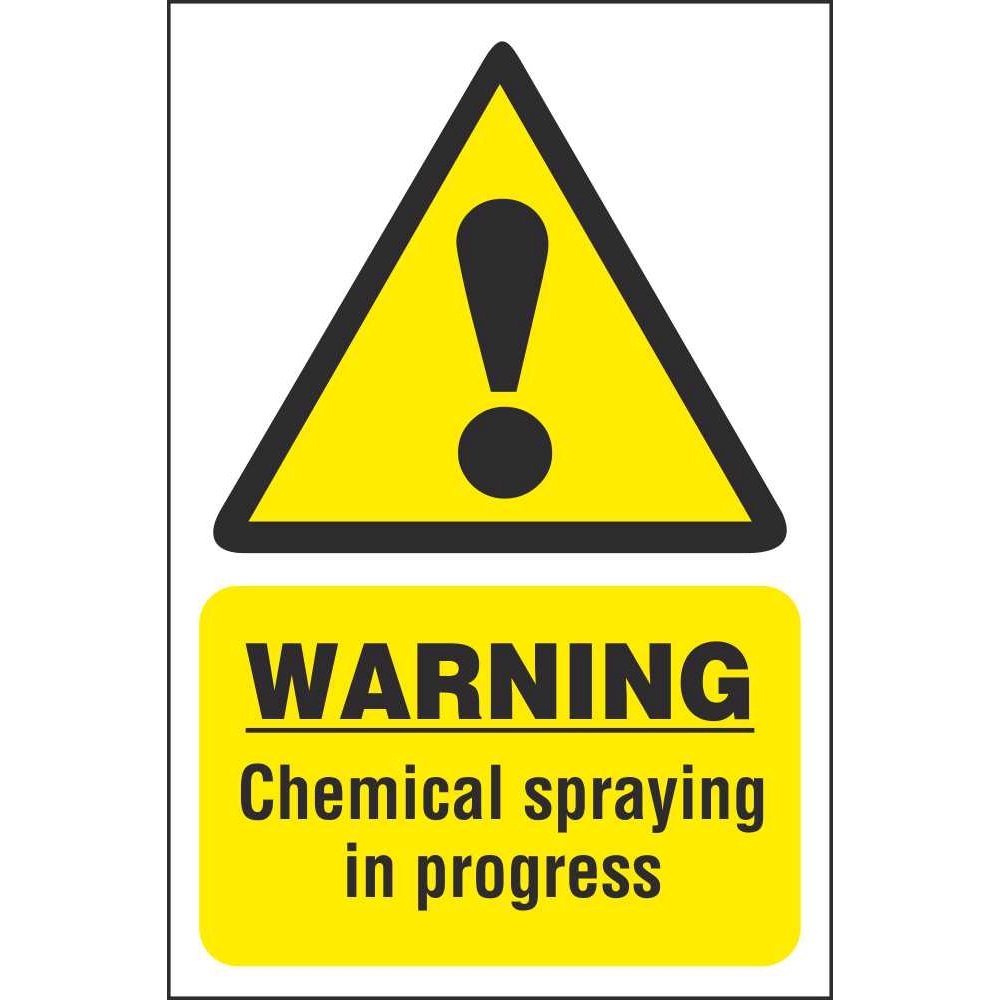 Warning Chemical Spraying In Progress Signs | Hazard Farm Safety Signs