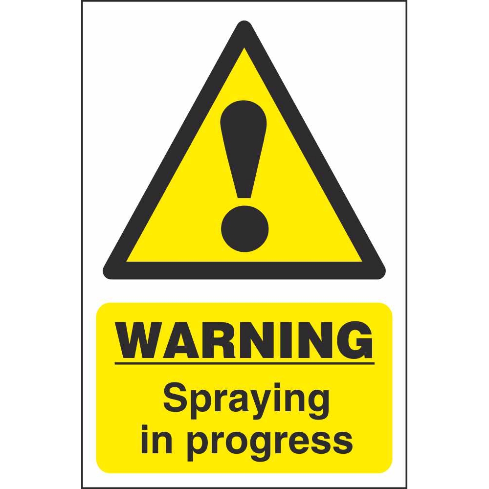 Warning Spraying In Progress Signs | Hazard Farm Safety Signs Ireland