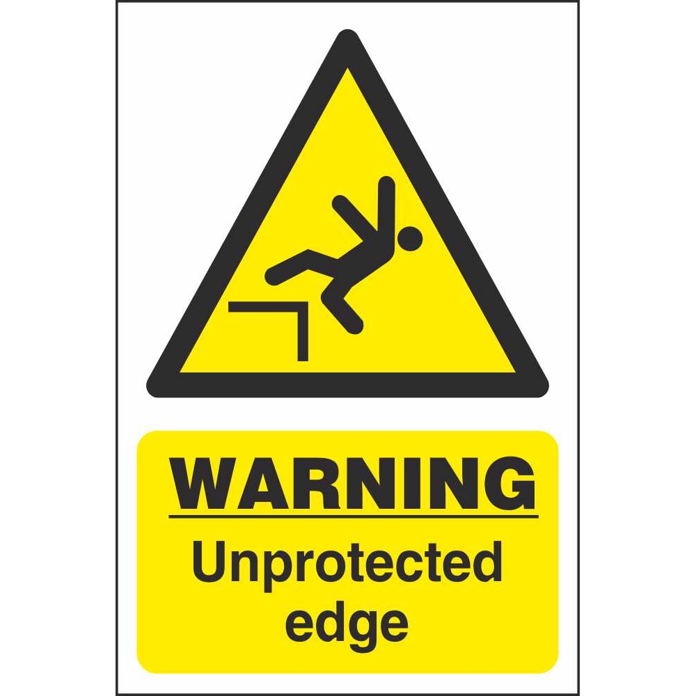 Warning Unprotected Edge Farm Signs | Hazard Farm Safety Signs Ireland Warning Unprotected Edge Farm Signs | Hazard Farm Safety Signs Ireland