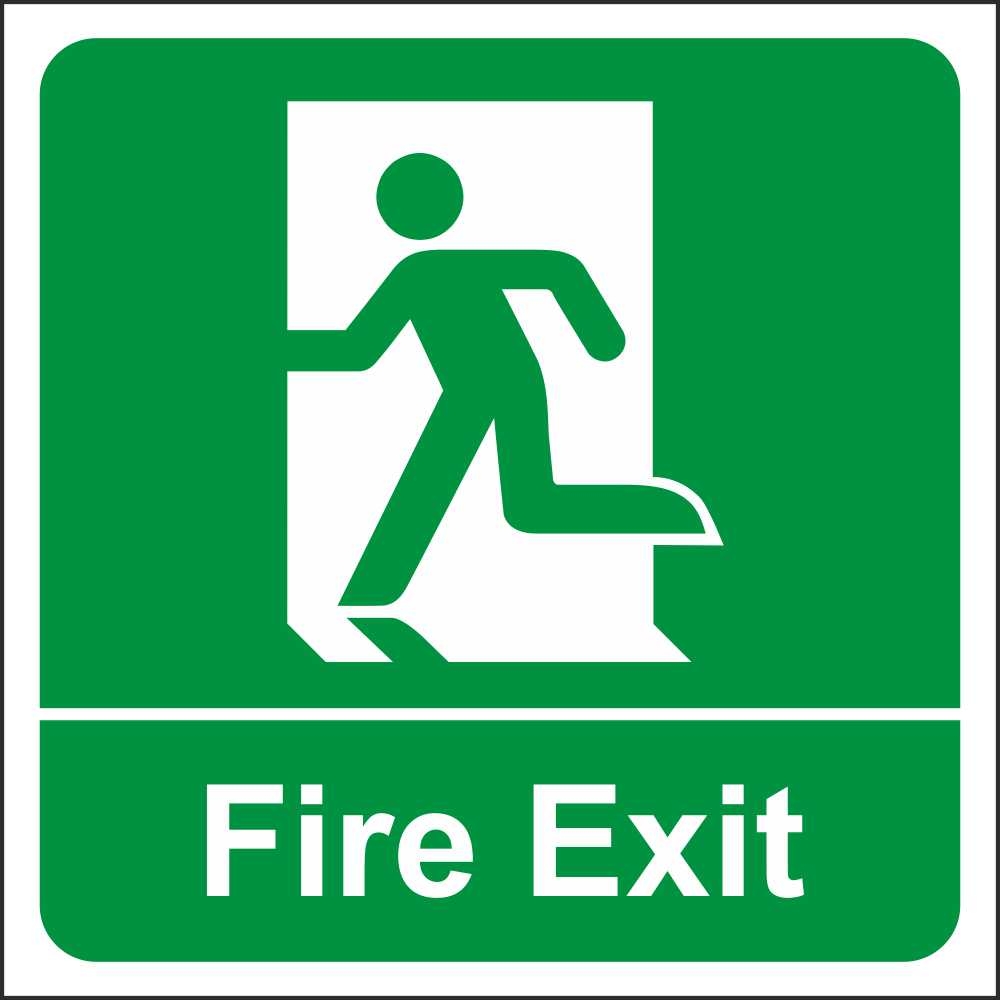 Fire Exit Running Man Signs Emergency Escape Fire Safety Signs