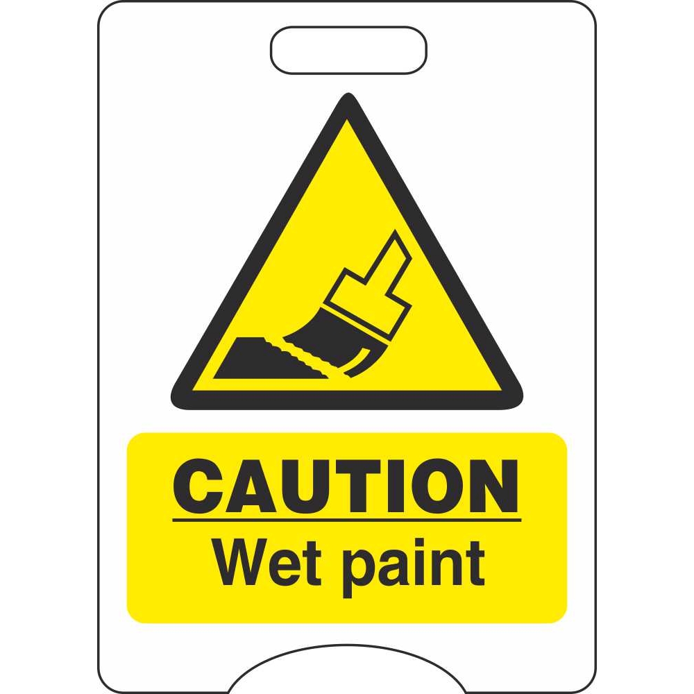 Caution Wet Paint Free Standing Hazard Safety Signs