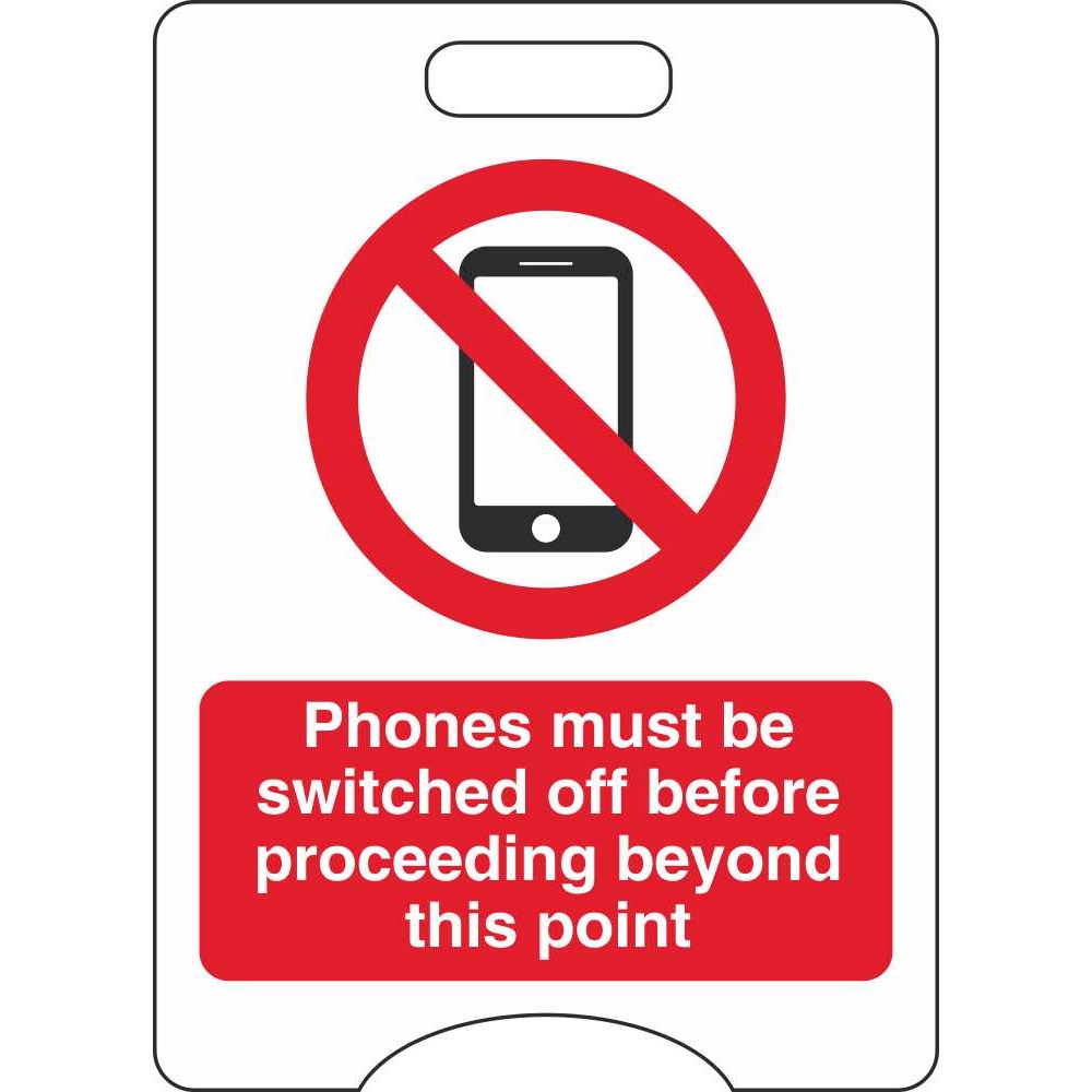 Phones Must Be Switched Off Before Proceeding Free Standing Prohibitory ...