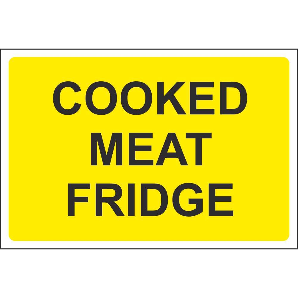 Cooked Meat Fridge Colour Coded Signs | Food Hygiene Safety Signs
