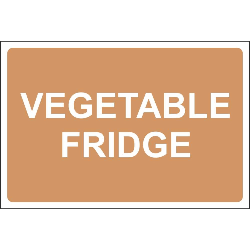 Vegetable Fridge Colour Coded Signs | Food Hygiene Safety Signs