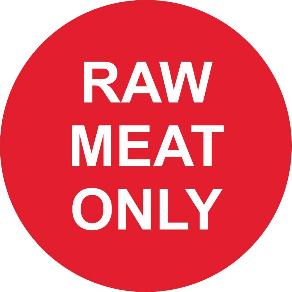 Raw Meat Only Colour Coded Adhesives | Food Hygiene Safety Adhesives