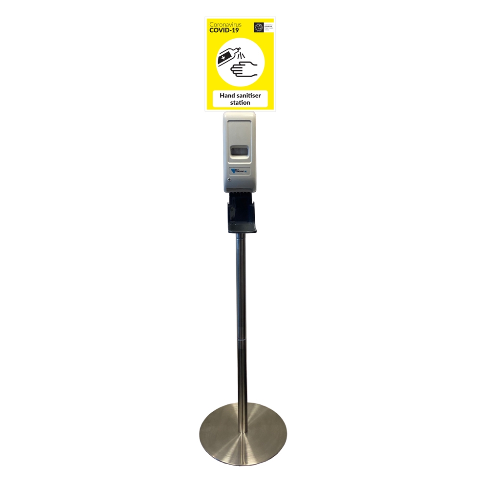Automated Sanitising Stainless Steel Dispenser Stand
