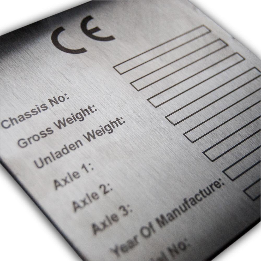 CE Nameplates | Laser Engraved Industrial Safety Tags Ireland
