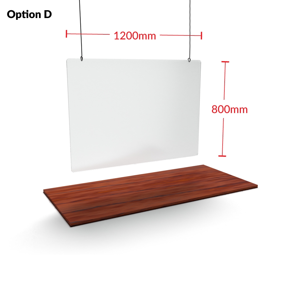 Hanging Screen PVC Coronavirus Protection Social Distancing