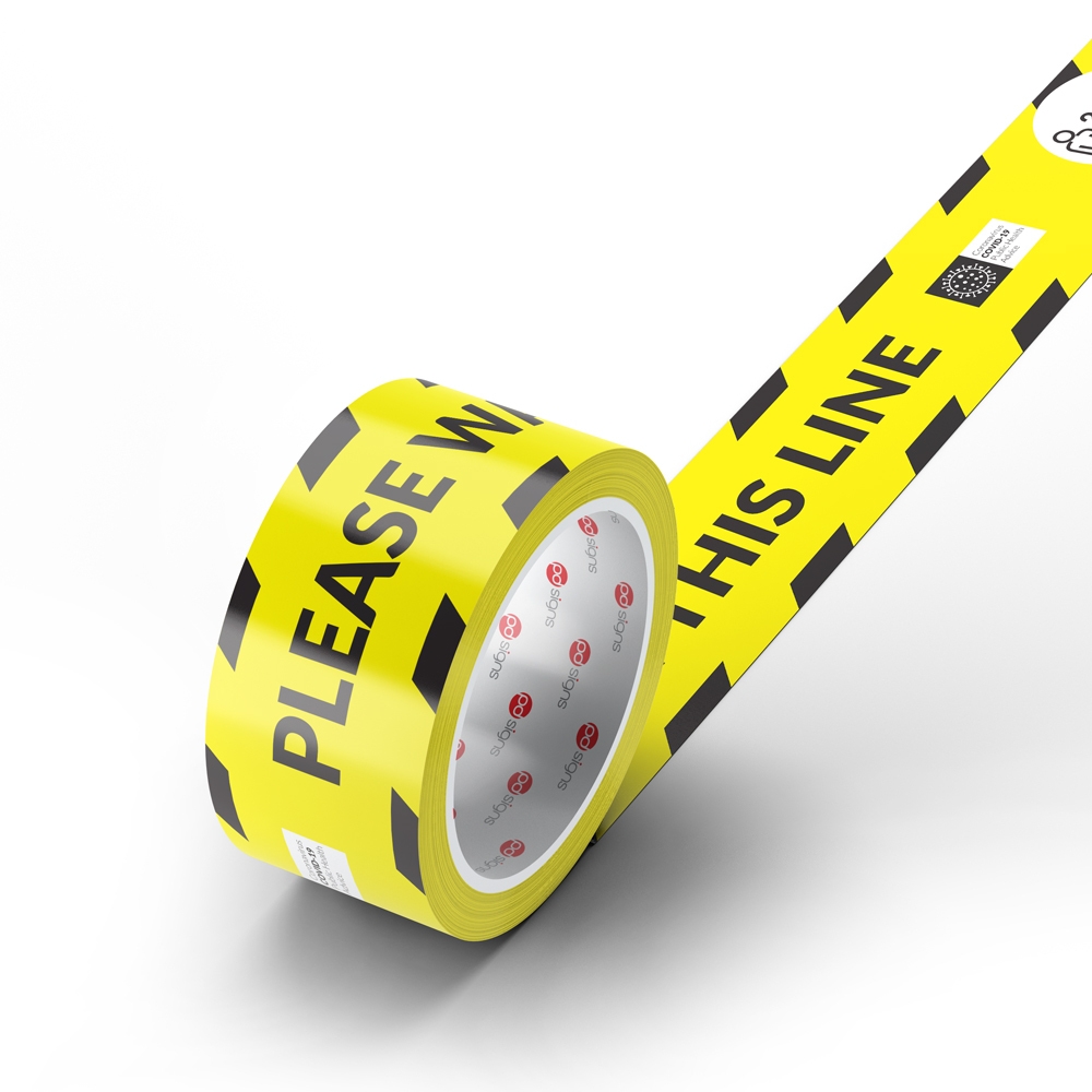 Please Wait On This Line Floor Tape