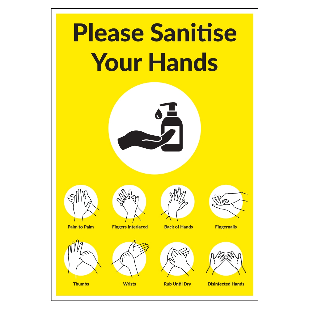 COVID-19 School Please Sanitise Your Hands Sign COVID-19 School Please Sanitise Your Hands Sign
