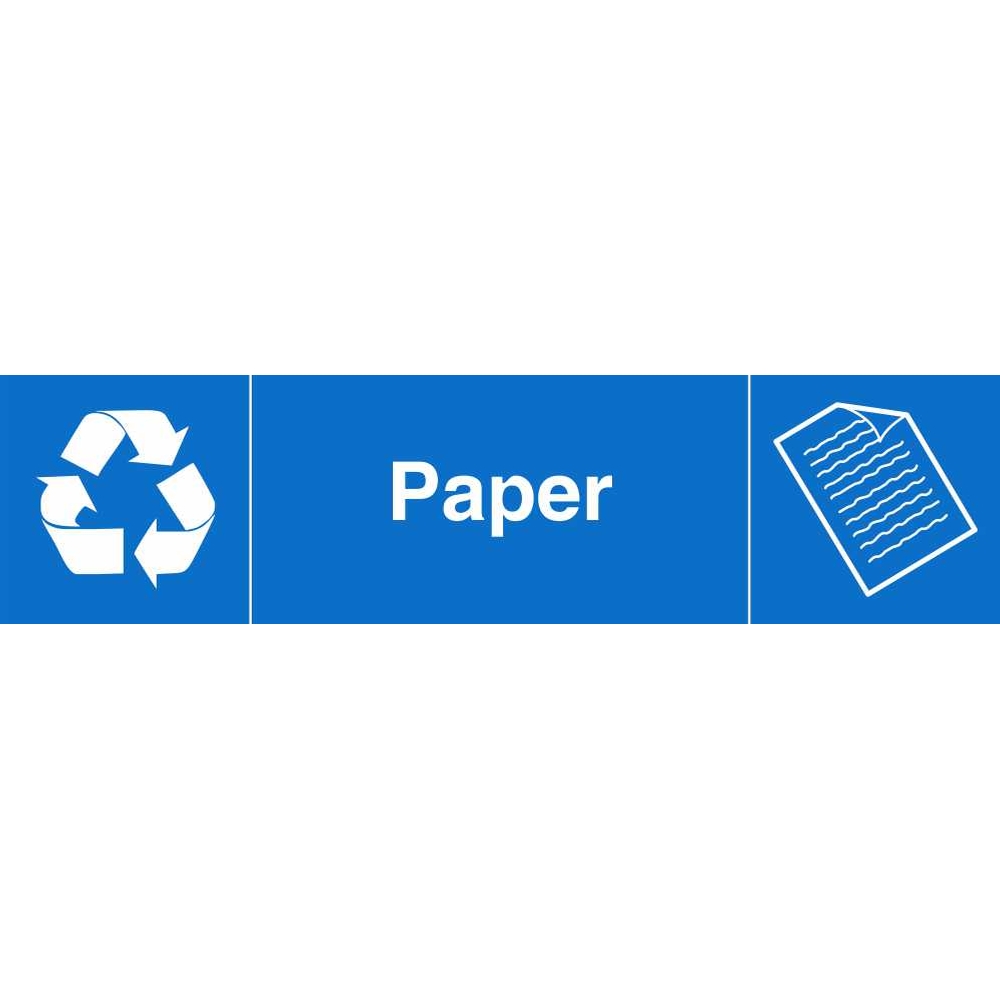Paper (Paper Symbol) Landscape Paper Waste Recycling Signs