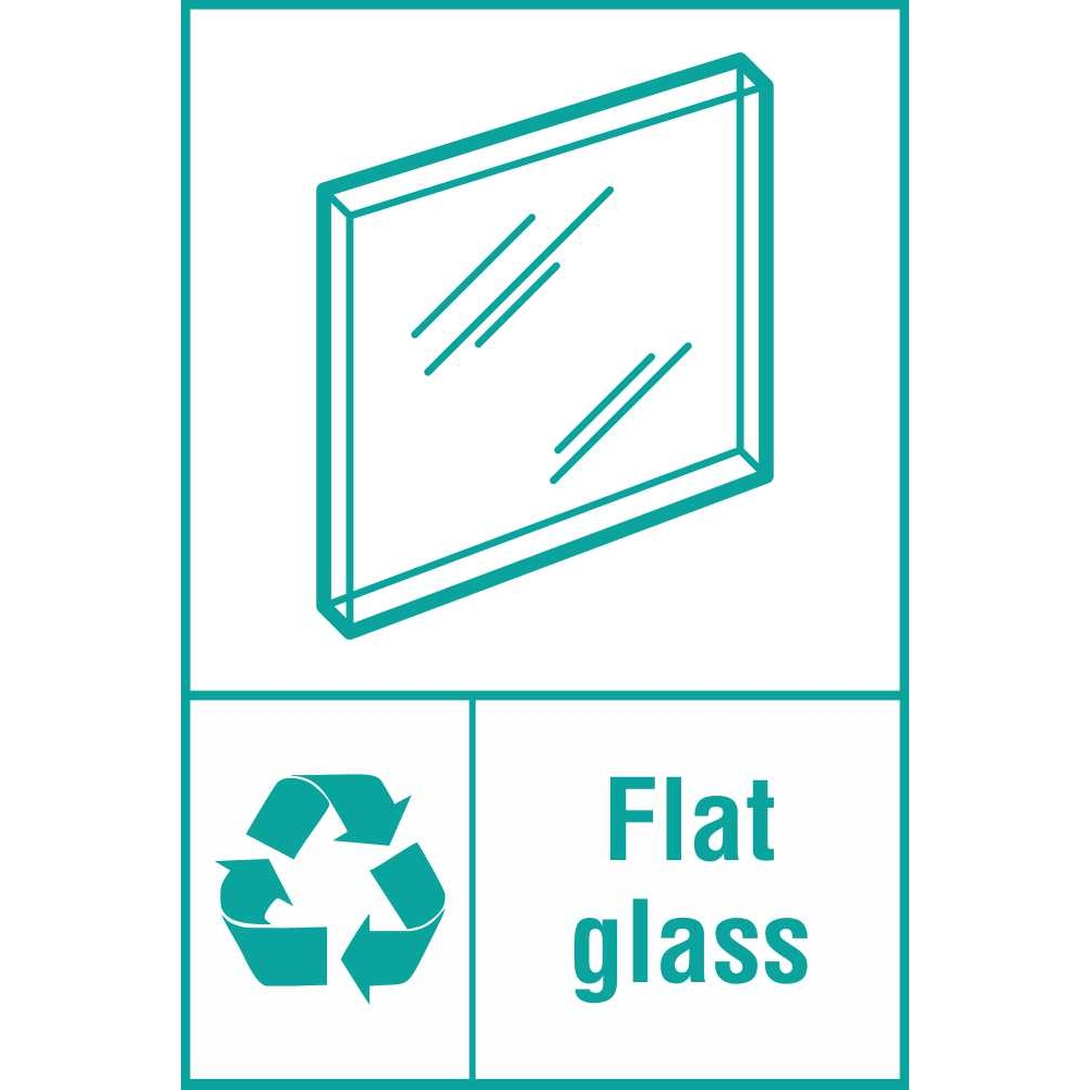 Flat Glass Waste Recycling Signs | Environmental Safety Signs
