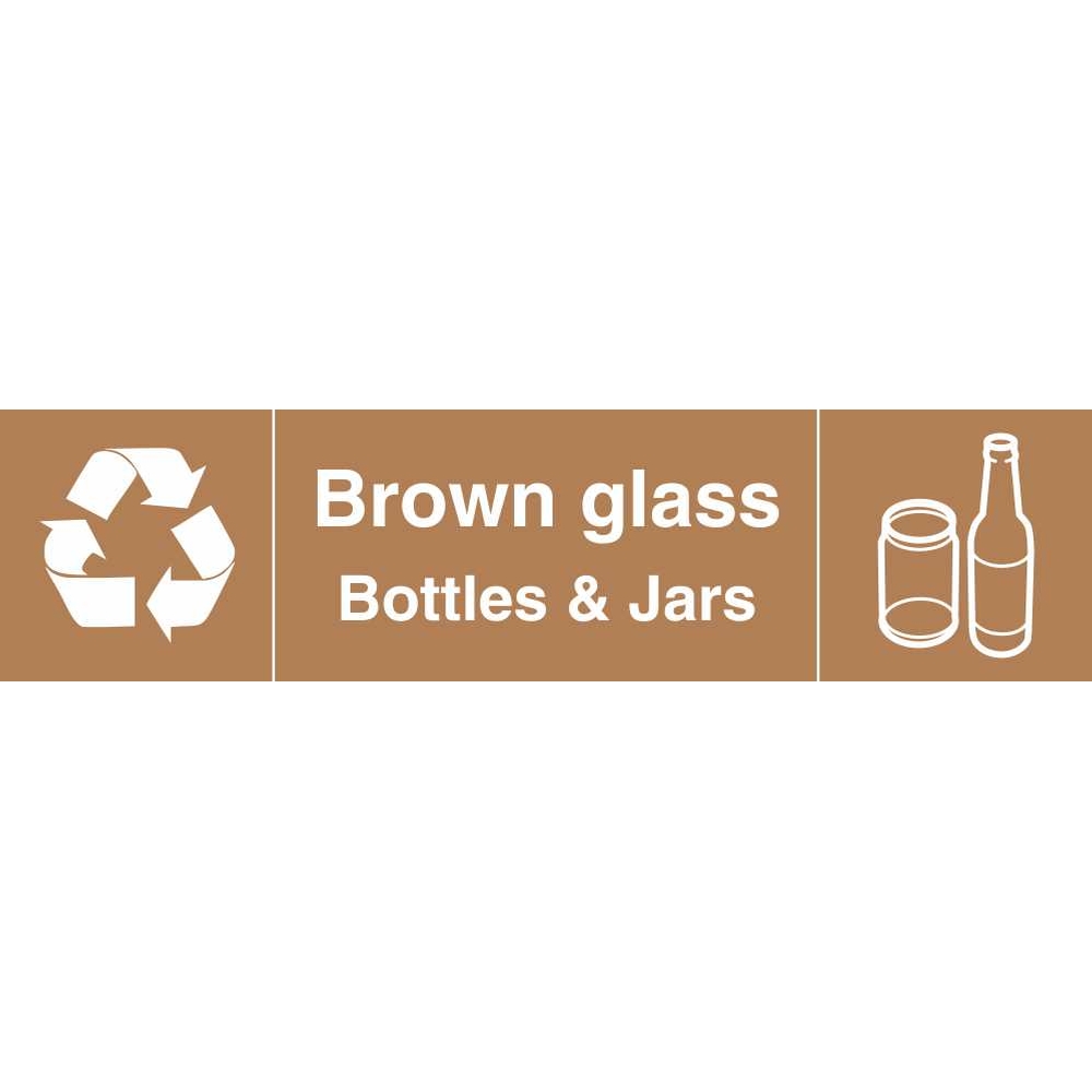 Brown Glass Landscape Waste Recycling Signs Ireland