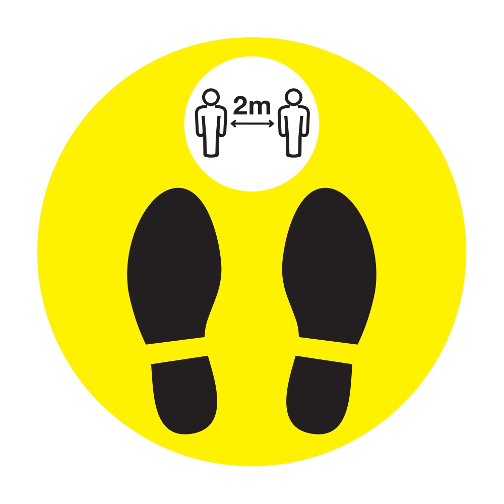Social Distancing Footprints Floor Sticker Vinyl