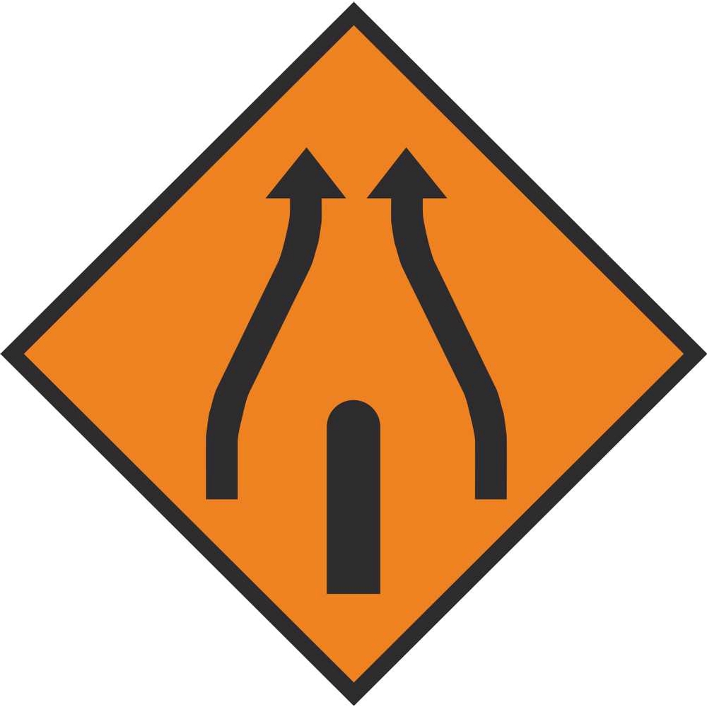 WK 017 End Of Obstruction Between Lanes | Roadworks Safety Signs
