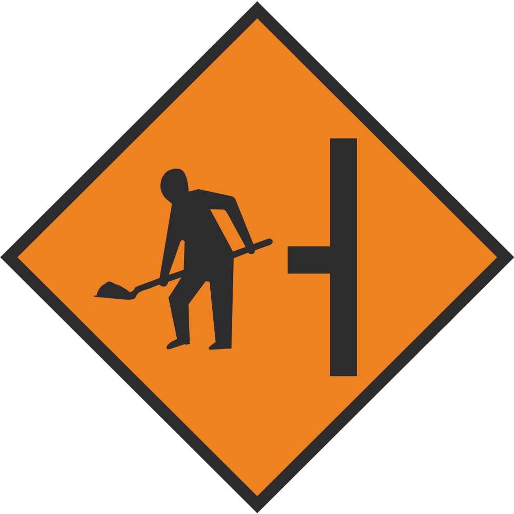 WK 052 Site Access On Left | Roadworks Safety Signs Ireland | PD Signs