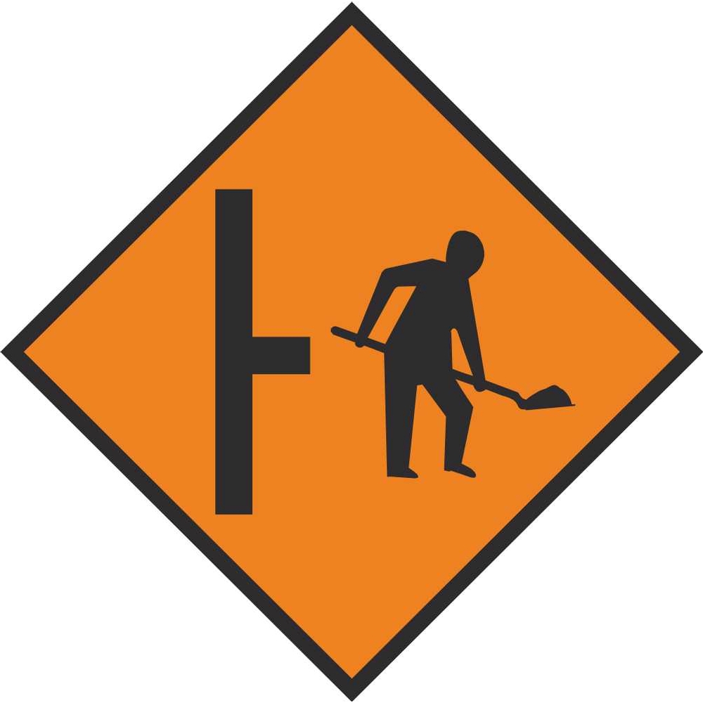 WK 053 Site Access On Right | Roadworks Safety Signs Ireland