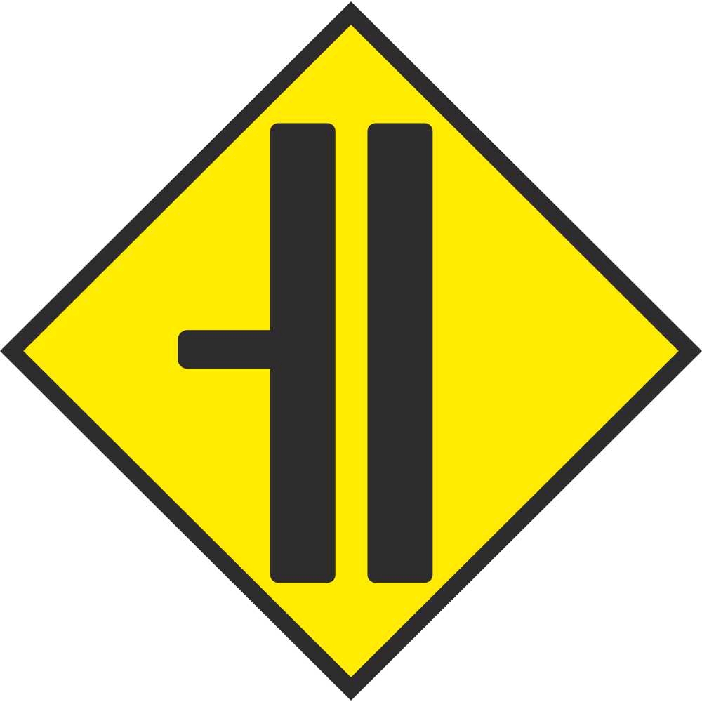 W 013 Side Road On Dual Carriageway | Road Warning Signs Ireland