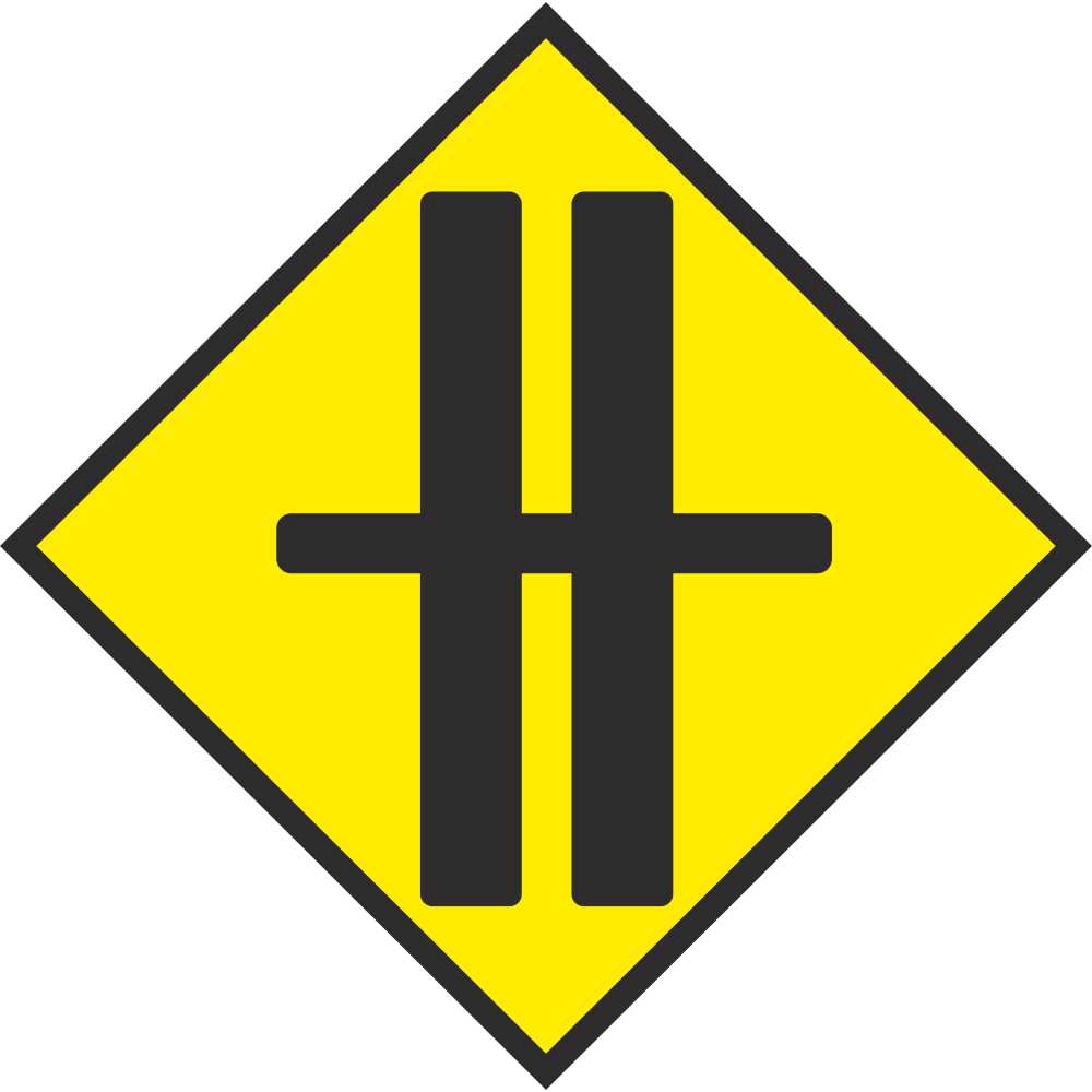 W 014 Crossroads On Dual Carriageway | Road Warning Signs Ireland W 014 Crossroads On Dual Carriageway | Road Warning Signs Ireland