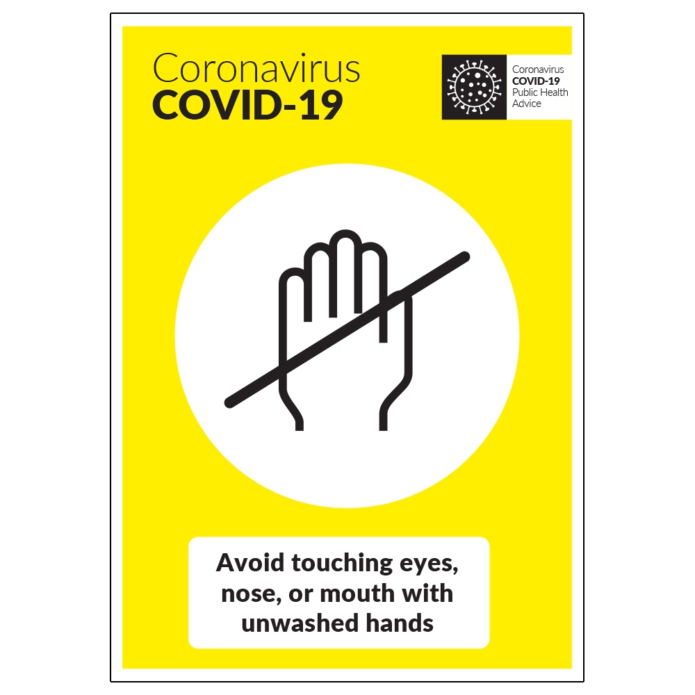 COVID-19 Unwashed Hands Sign Construction Coronavirus Poster