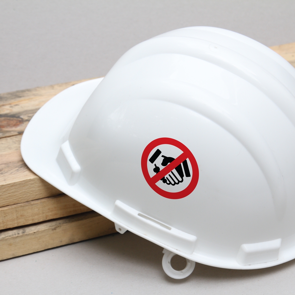 Do Not Shake Hands Labels Social Distancing