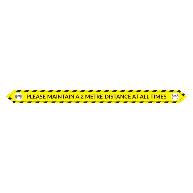 2 Metre Distance Arrow Floor Sticker Physical Distancing