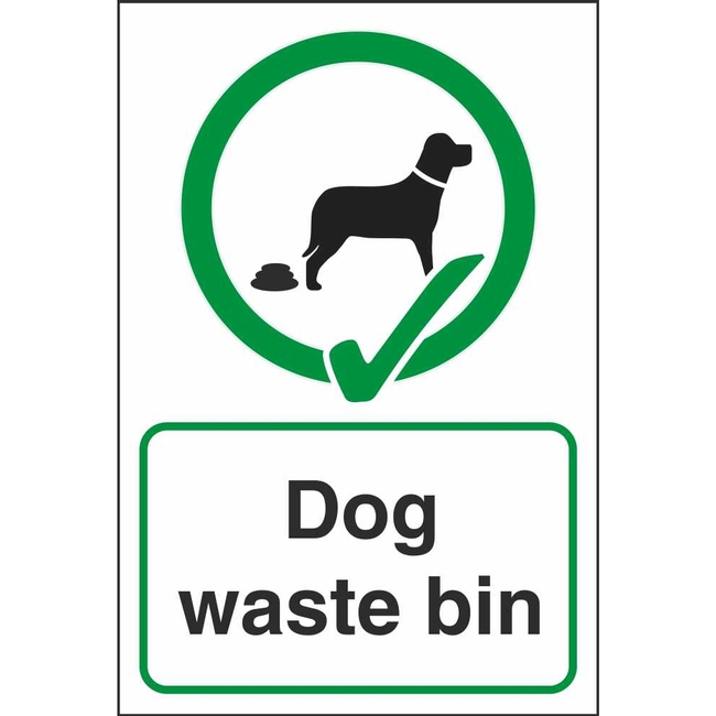Dog Waste Bin Notice Signs | Community Safety Signs Ireland