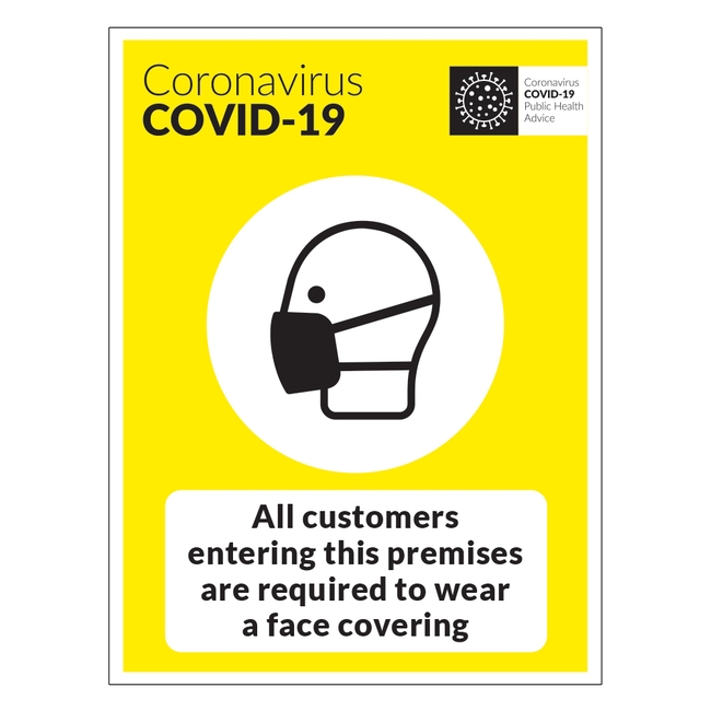 Face Covering Required Sign Face Mask