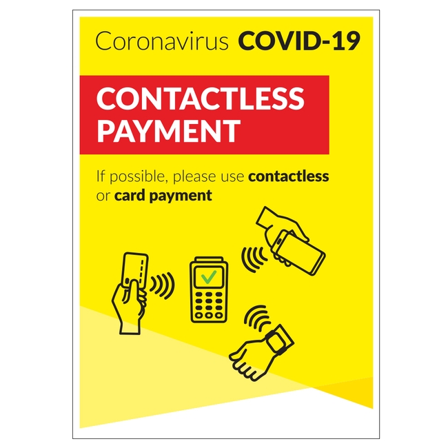 COVID-19 Contactless Payment Sign