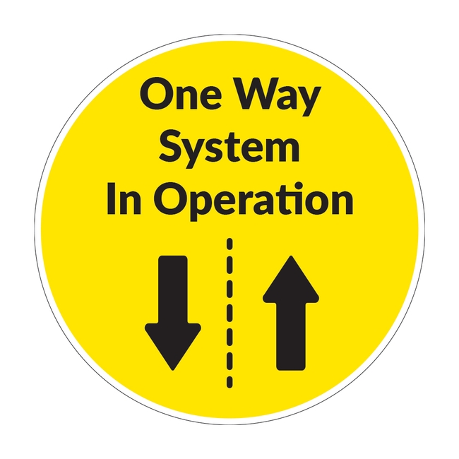 COVID-19 One Way System In Operation Floor Sticker