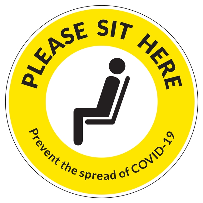 Social Distancing Seat Stickers