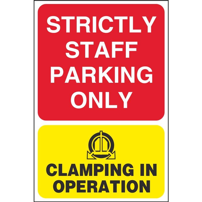 Strictly Staff Parking Only Clamping In Operation Prohibitory Car Park ...