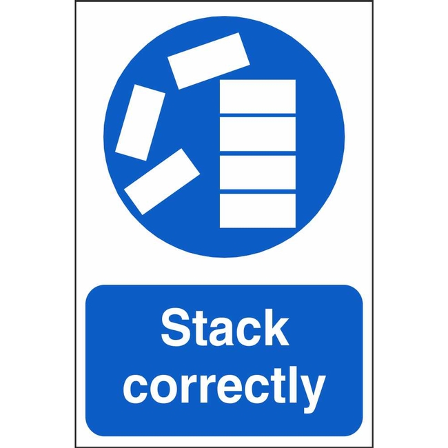 Stack Correctly Signs | Mandatory Construction Safety Signs Ireland