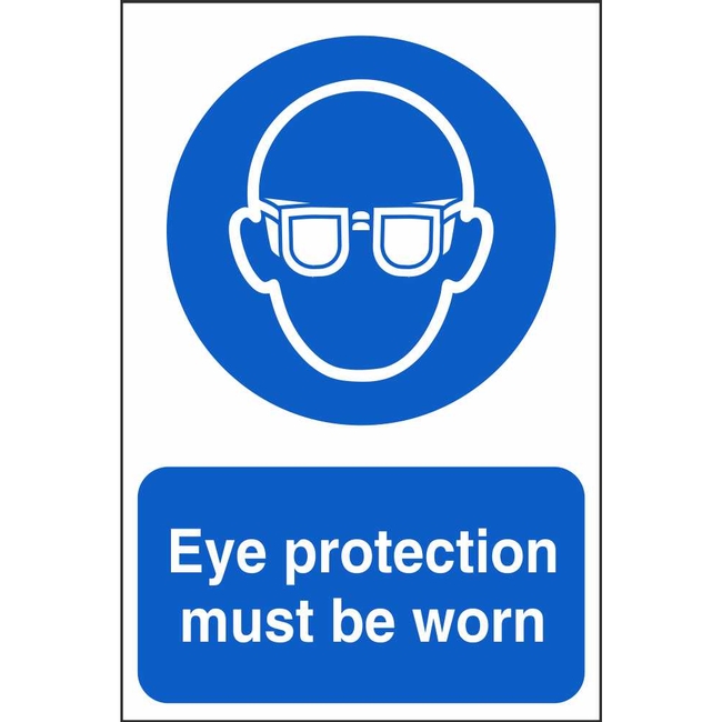 Eye Protection Must Be Worn Mandatory Construction Safety Signs